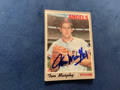 TOM MURPHY SIGNED 1970 TOPPS CARD # 351, ANGELS PITCHER/ FREE POSTAGE ...