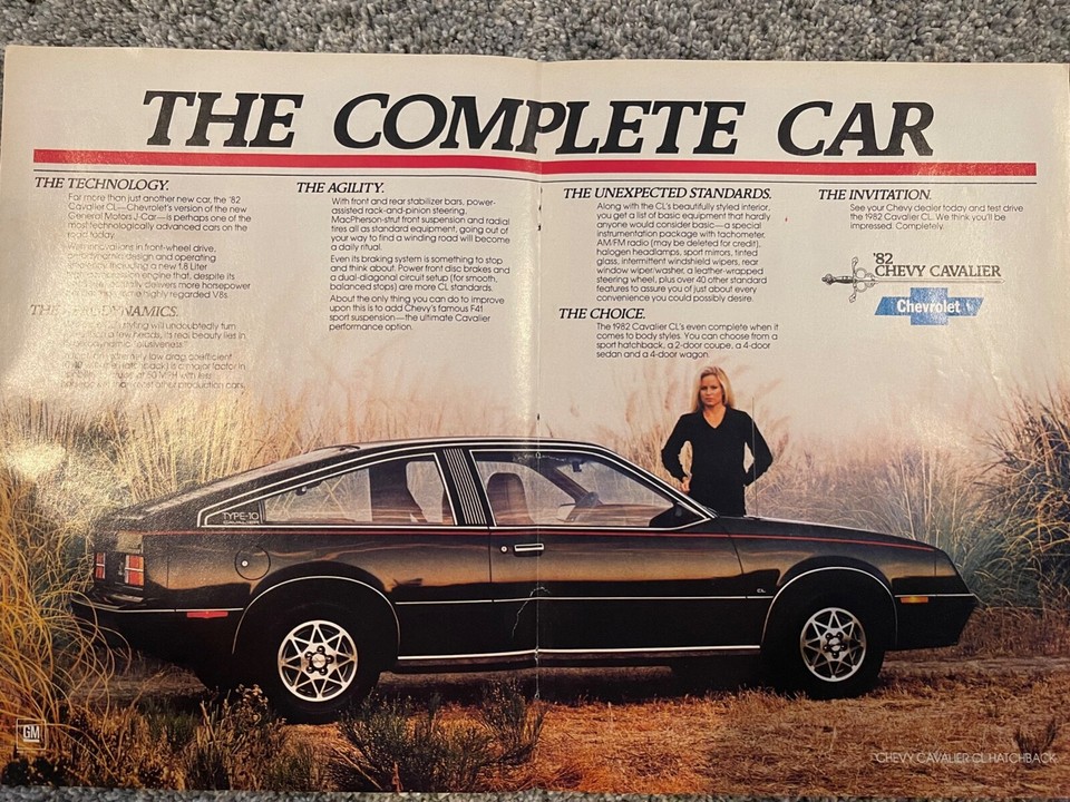 Chevrolet Cavalier dealer advertisement Hot Rod magazine 1982 82 CL Z24 ...