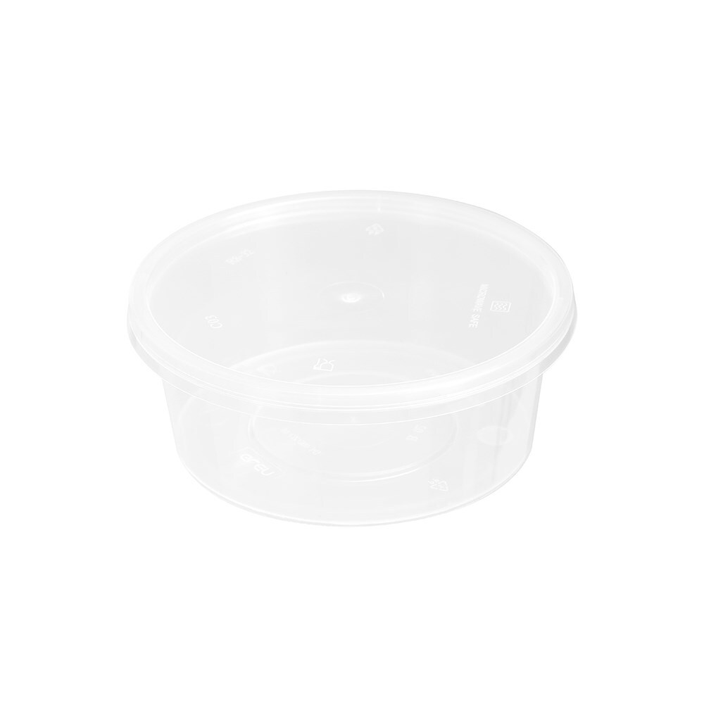 300ml Round Food Containers Takeaway Disposable Meal Take Away Box ...