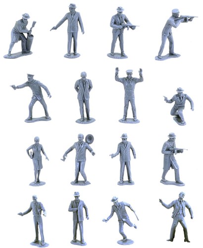 Marx Recast 54mm Untouchables- 25 in 16 poses - 1990s production - gray ...