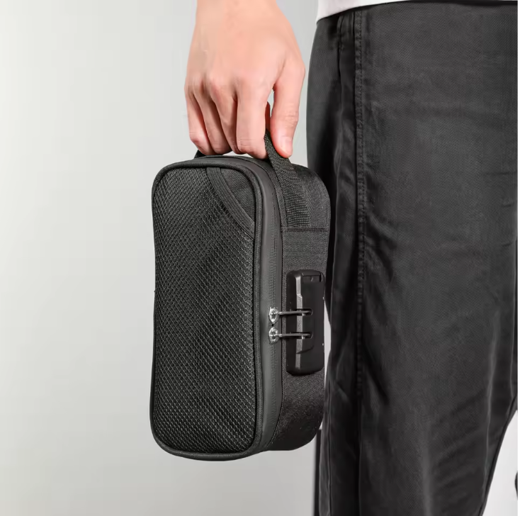 Smell Proof Stash Bag Carbon Lined Bag Lock Discreet Secure Rolling Box ...