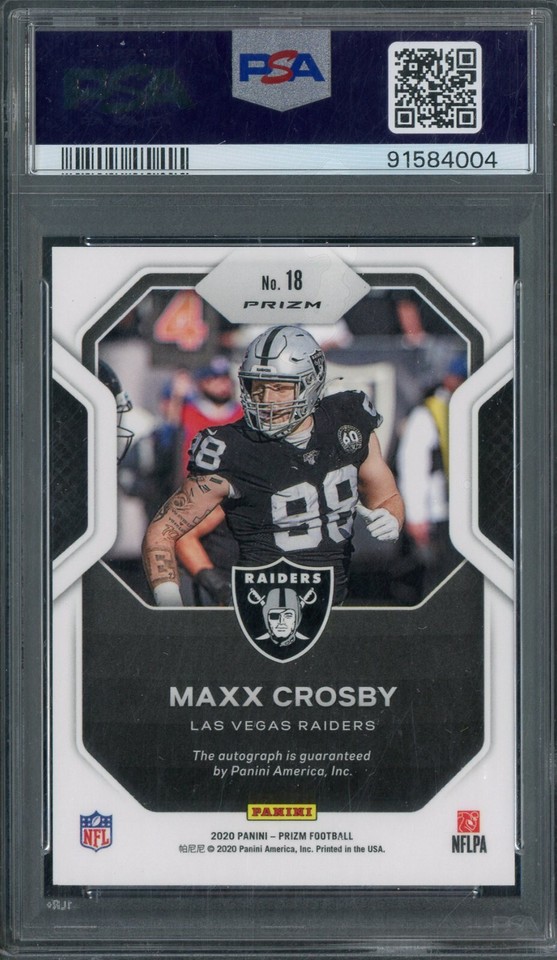 2020 Panini Neon Green Pulsar Prizm Sensational Maxx Crosby AUTO ...