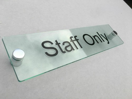 Office Door Wall House Number Sign Plaque- Quality Glass Effect Acrylic ...
