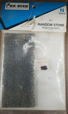 N Scale Pre Size Model Specialty #211 Random Stone Retaining Wall | eBay