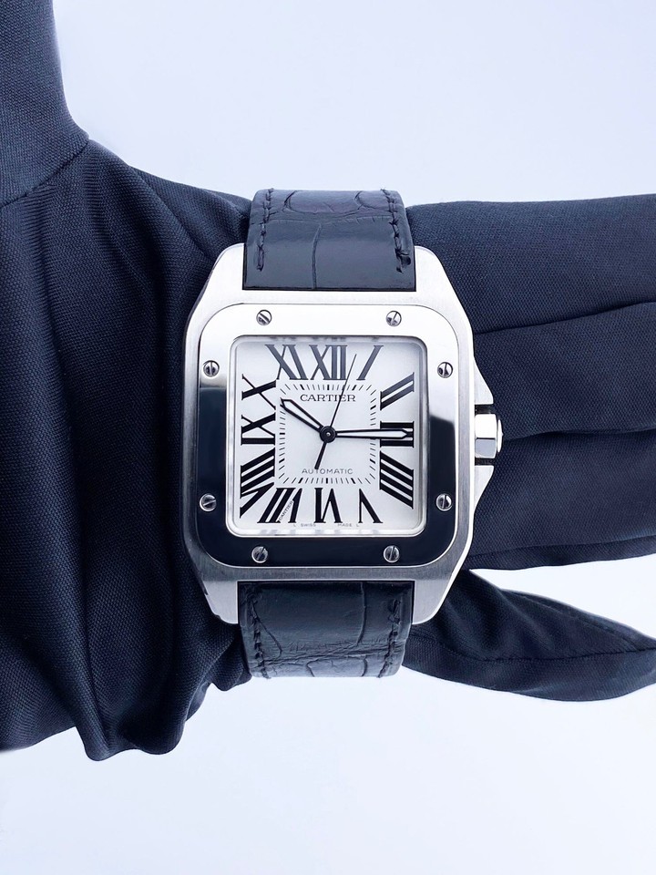 Cartier Santos-100 W20073X8 Stainless Steel Mens Watch | eBay