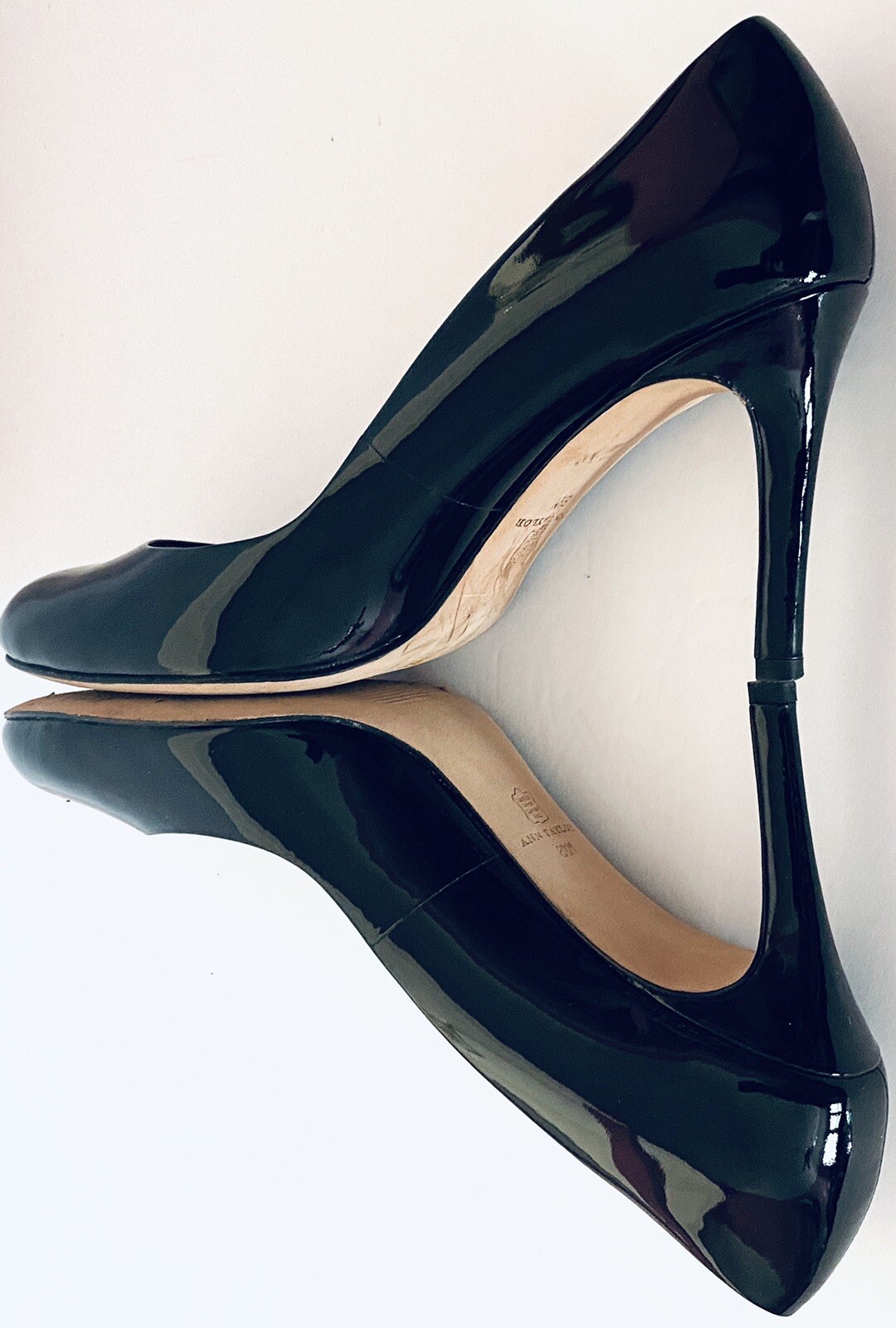 Ann Taylor Patent Leather High Heels Pump Shoes Black… - Gem