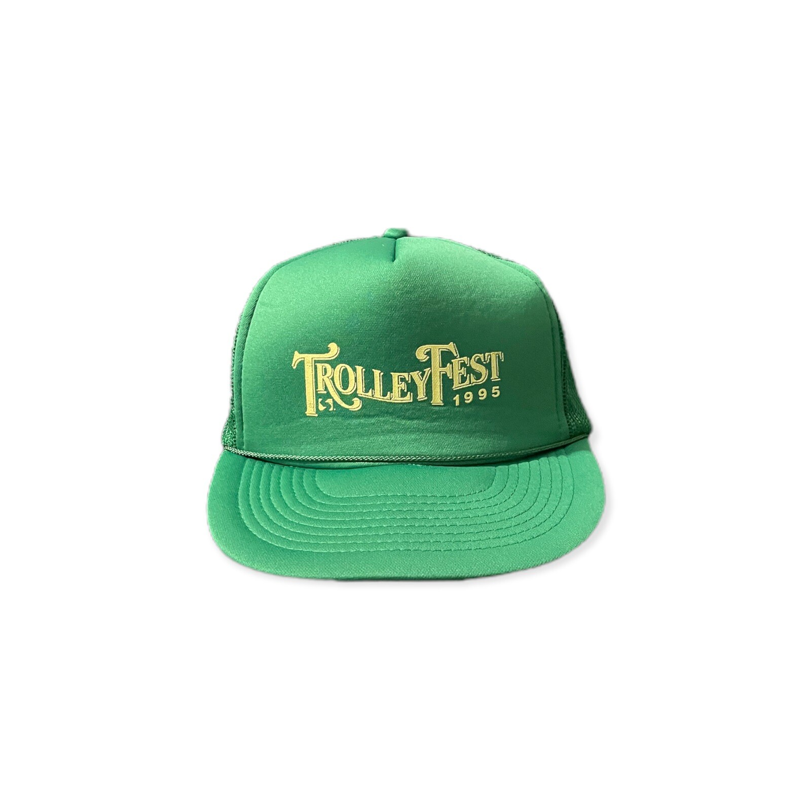 Vintage Trolley Fest 1995 Trucker Hat Mesh Back SnapB… - Gem