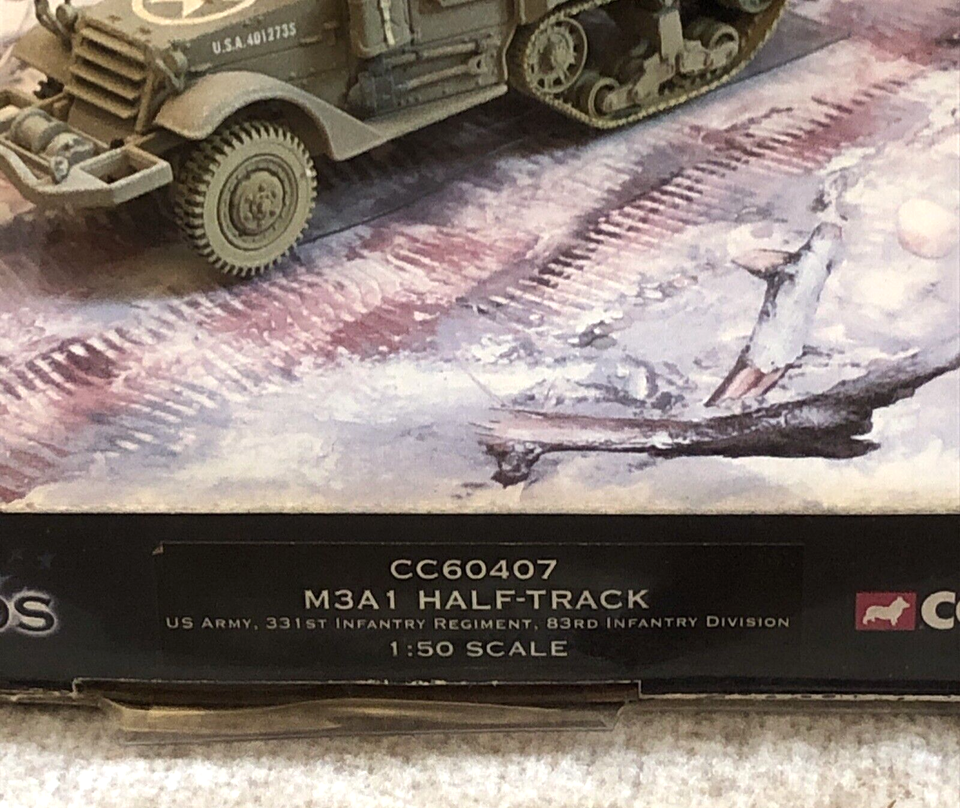 Corgi WWII Legends CC60407 M3A1 Half Track 1:50 Scale (Missing Machine ...