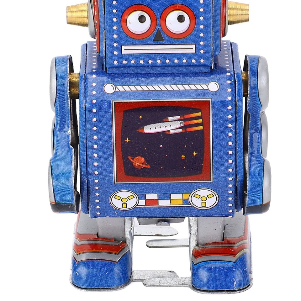 (Blue)Wind Up Robot Toy Hand Made Decorative Vintage Clockwork Robot Toy HG 7597486763756| eBay