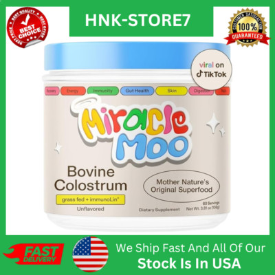 Miracle Moo - Bovine Colostrum, Hair Growth, Gut Health Unflavored 60 ...