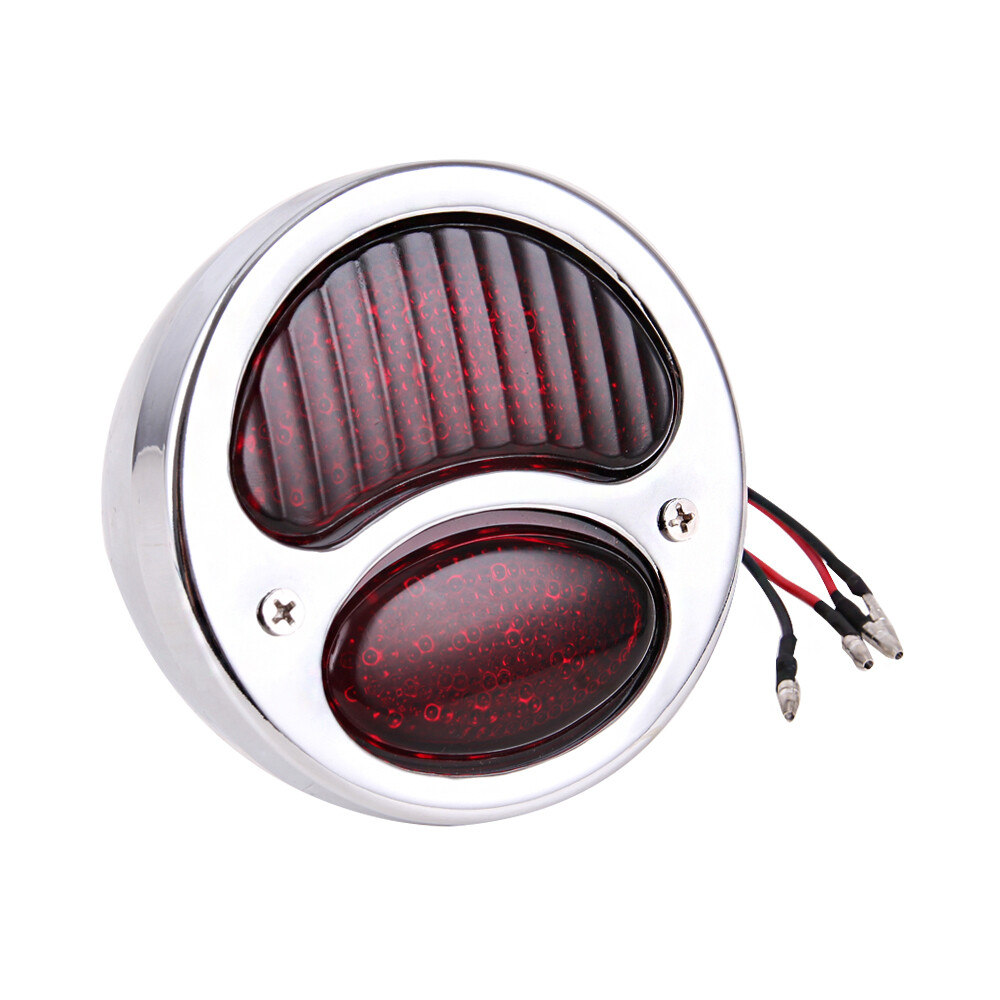 Model A Tail Lights Lamps Stainless Steel Red Brake Light Hot Rat Rod ...