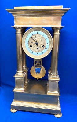 Rare 1820 Antique French Empire Gilt Bronze Pinwheel Portico Mantel ...