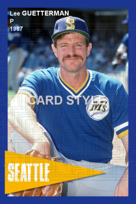 Lee Guetterman - 1987 Seattle Mariners - choose a size - color print | eBay