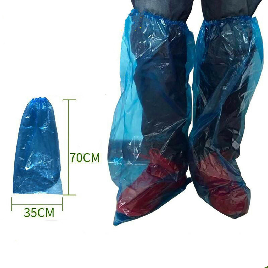 5PCS Waterproof Plastic Shoe Covers Rain Outdoor Room Disposable ...