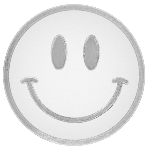 Lot of 50x 1g .999 Fine Silver 25x Smiley Face Rounds & 25x Pan Silver ...