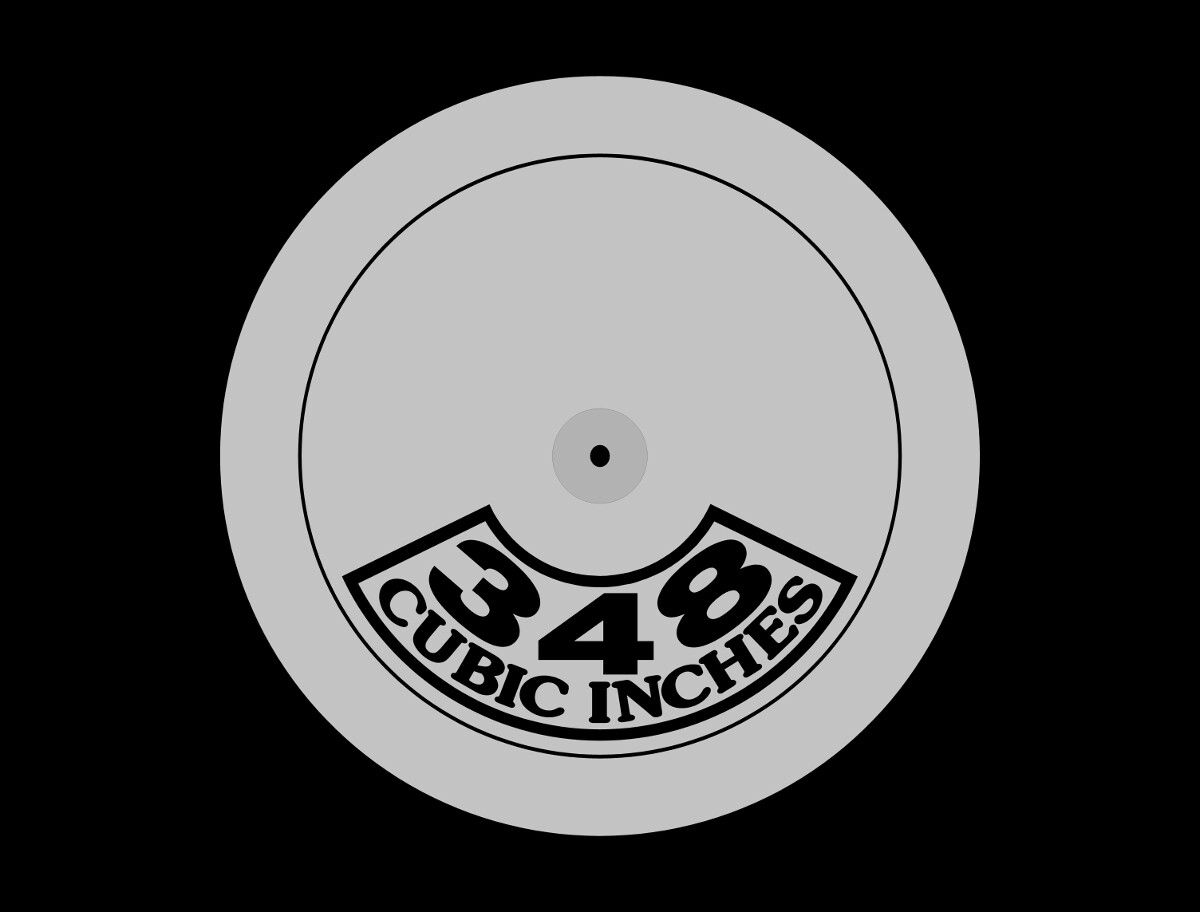 CHROME AIR CLEANER DECAL BBC 348-366-396-402-409-427 CI ENGINE STICKER ...