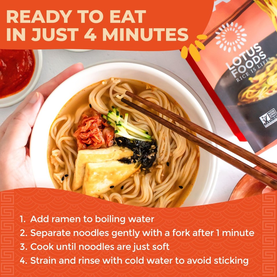 Lotus Foods, Organic Millet & Brown Rice Ramen, 2.5 oz, 12-Count | eBay