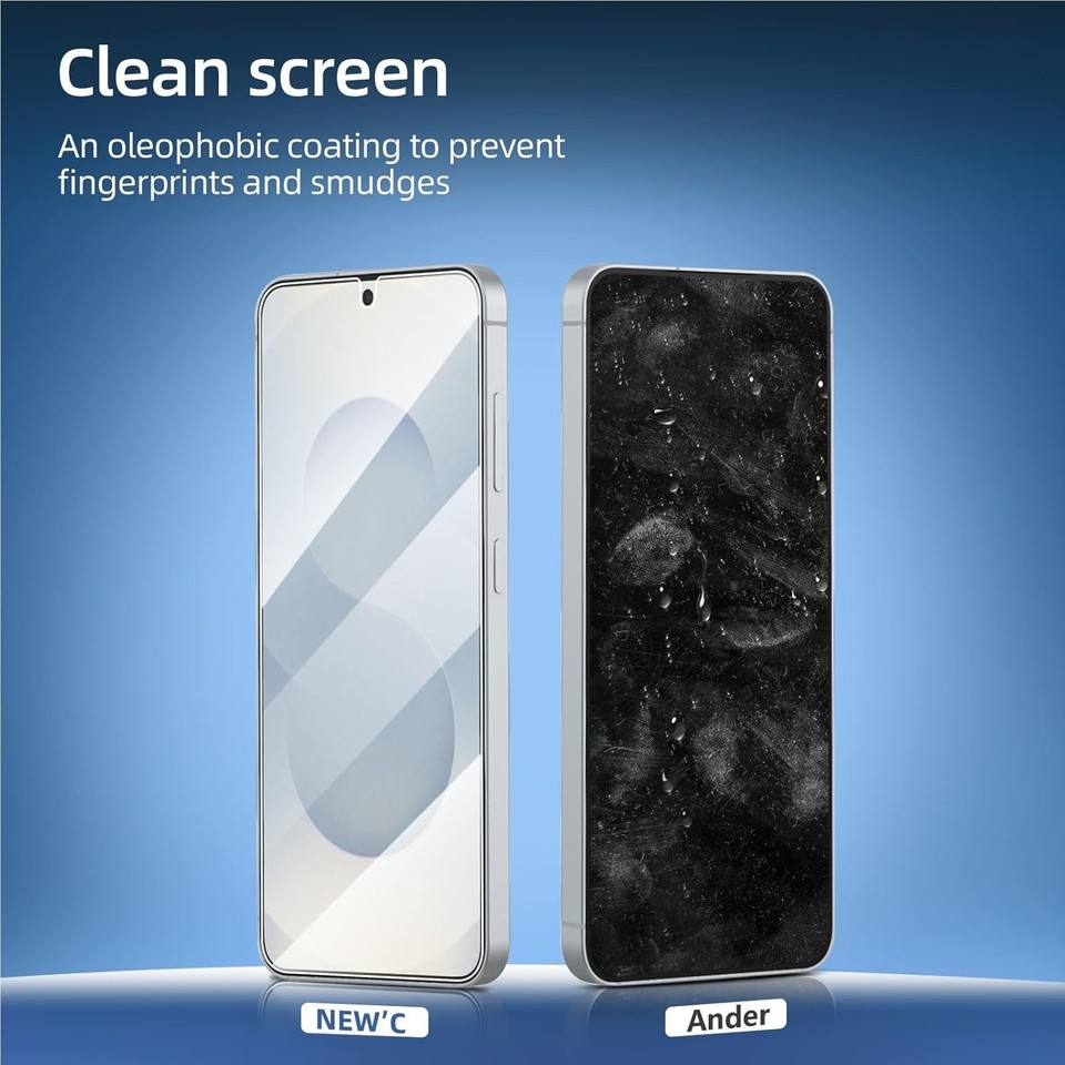 3 Pack Tempered Glass Screen Protector for Samsung Galaxy S25 Anti ...