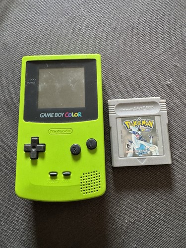 Nintendo Game Boy Color Kiwi Lime In Nice Shape And Pokémon silver Game ...