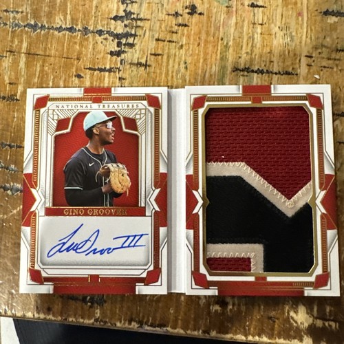2024 Panini National Treasures Baseball GINO GROOVER AUTO Patch BOOKLET ...