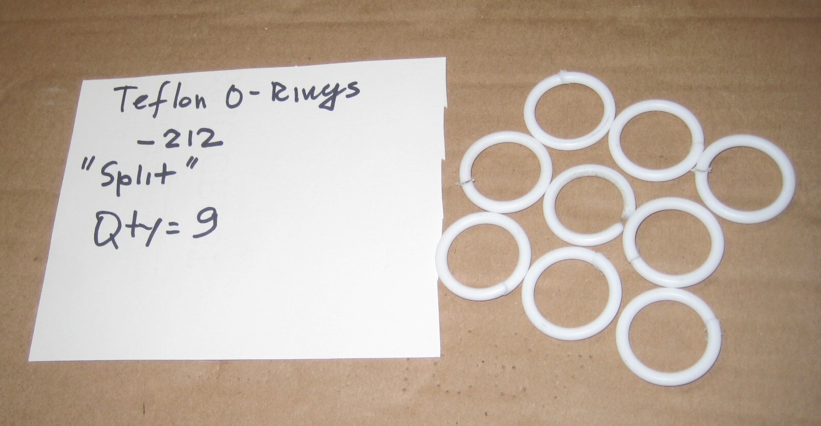 o-ring 212 Teflon 7/8" x 1-1/8" x 1/8" Qty 9 SPLIT | eBay