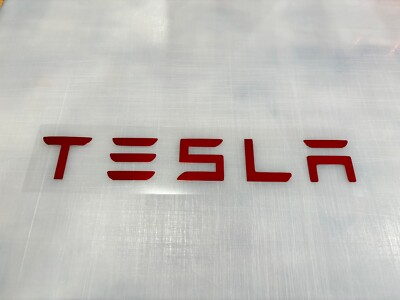 "TESLA" Text Vinyl Decal - Many Sizes Gorgeous Mirror Rose Red Buy 2 ...