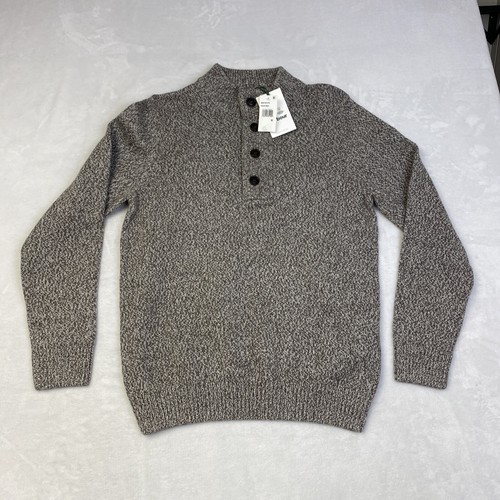 Barbour Men's Sid Half-Zip Henley Sweater Size Medium Stone Marbled ...