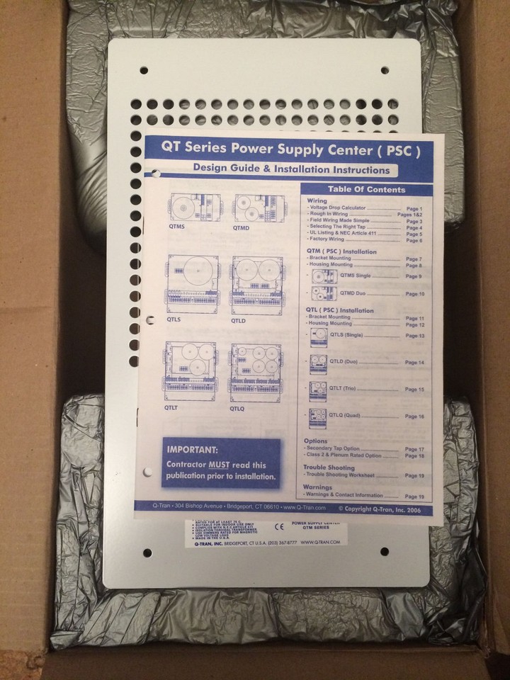 Q-TRAN QTMS-300MV-120/24 QTMS LOW VOLTAGE COIL TRANSFORMER POWER SUPPLY ...