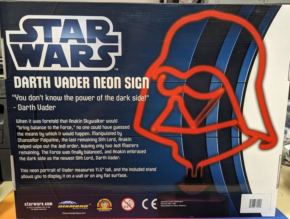 Star Wars Darth Vader Sith Neon Sign 11.5 Tall w/Stand | eBay