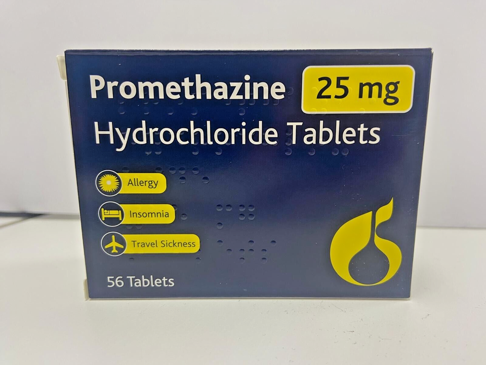 Promethazine 25mg - Travel Sickness, Sleep Aid, Allergy Relief - 56 ...