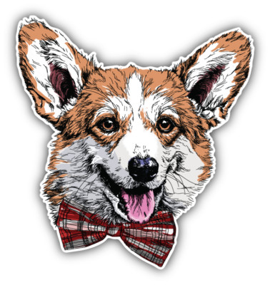 Pembroke Welsh Corgi Dog Head Car Bumper Sticker Decal - ''SIZES'' | eBay