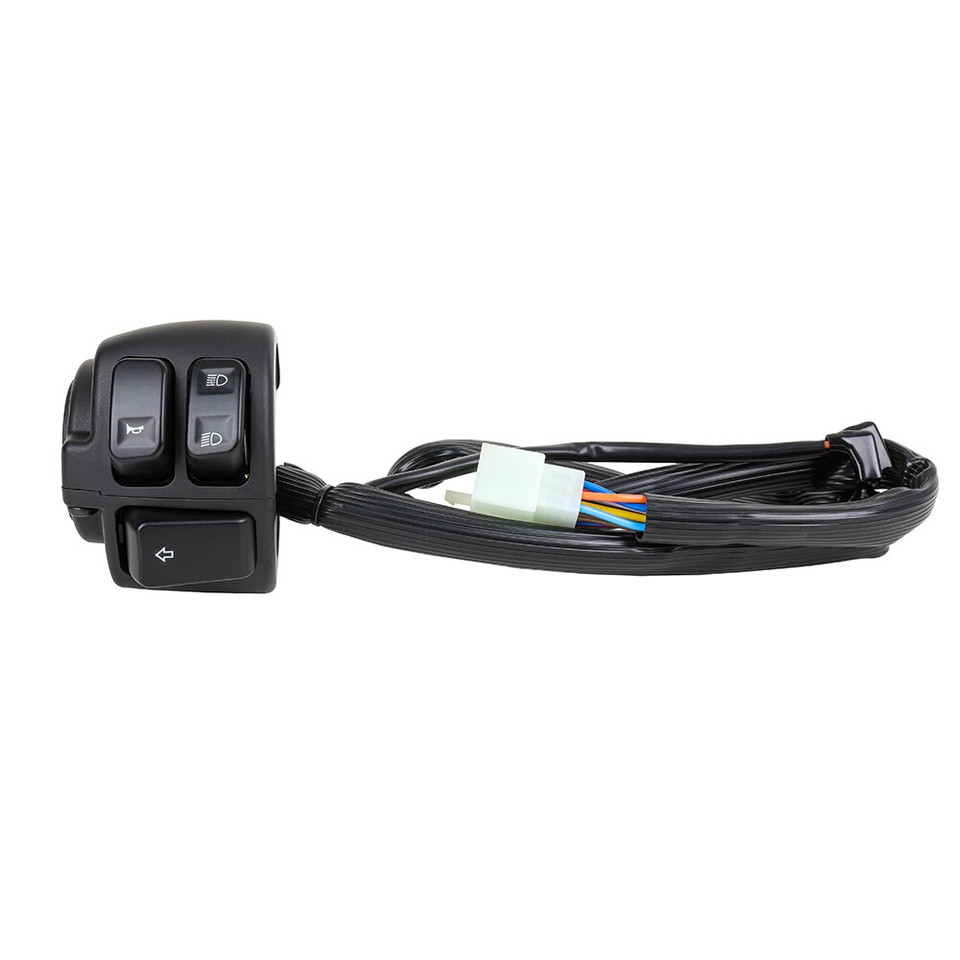 Motorcycle 1" 25mm Handlebar Turn Signal Control Switch w/ Wiring Kit ...