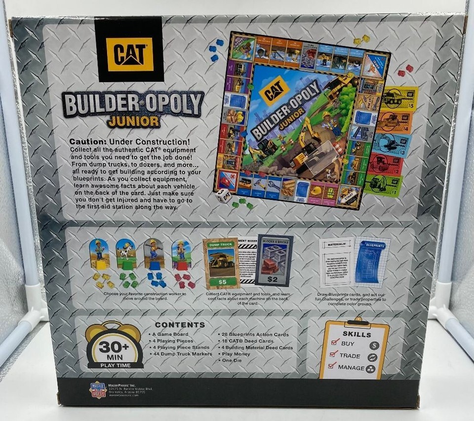2023 New CAT BUILDER-OPOLY JUNIOR Monopoly Board Game Set for Kids and ...