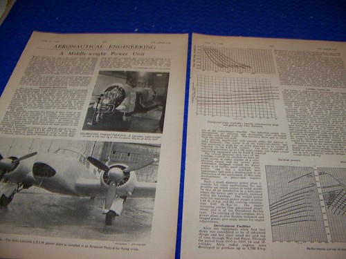 1946 ALVIS LEONIDES ENGINE "POWER UNIT" 2-PAGE CUTAWAY/HISTORY (297KK ...