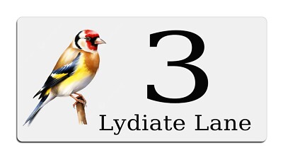 British Finches House Sign, Bird Address Sign, Custom House Sign, Door ...