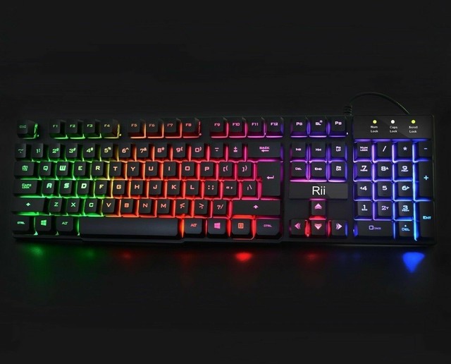 G49x Light up Gaming Keyboard - Large Backlit Blue Red Mechanical-like ...