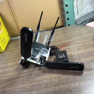 CRADLEPOINT IBR350LPE-VZ CELLULAR ETHERNET ROUTER W/ ANTENNAS, POWER ...