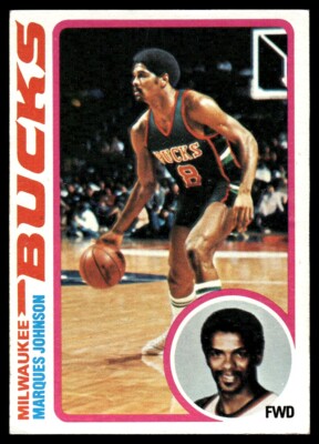 1978-79 Topps Basketball Card Marques Johnson RC Milwaukee Bucks #126 ...
