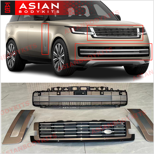FRONT GRILLE BUMPER LOWER MESH DOOR PANELS SV for RANGE ROVER VOGUE ...