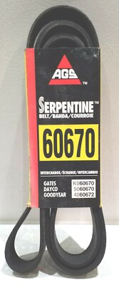 60670 AGS Serpentine Belt Free Shipping Free Returns SB-60670 K060670 ...