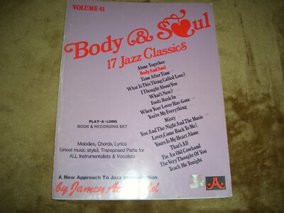 Body & Soul - Jamey Aebersold Jazz - Play-a-long Book and CD - Body ...