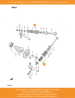 SUZUKI Spring Set, Valve, 12920-09421 OEM | eBay UK