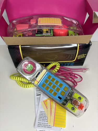 Conair Transparent Phone Retro 90s Clear Model SW205 Neon Brights In ...