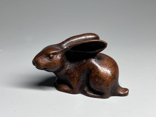 Ancient Copper Rabbit Paperweight Antique Craft Ornament 5cm, 100g ...