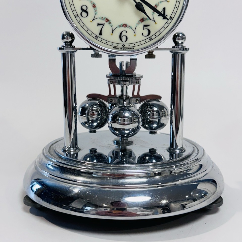Kern & Sohne 400 Day Anniversary Clock Chrome w Glass Dome For Parts or ...