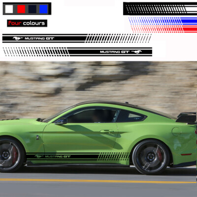 Car Door Side Racing Graphic Vinyl Stickers Decal for Ford Mustang GT ...