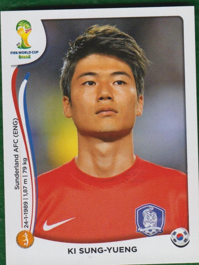 2014 Panini Brasil World Cup Album Sticker #632 South Korea KI SUNG ...