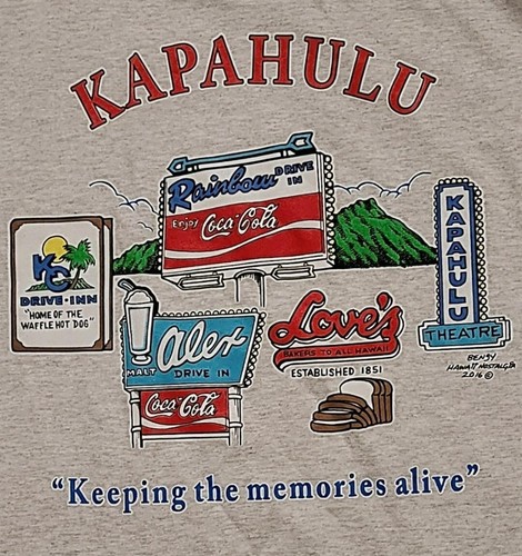 Hawaii Nostalgia Kapahulu Keeping Memories Alive T-Shirt XL kc rainbow ...