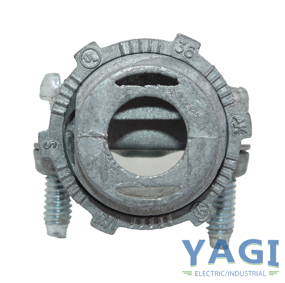 YAGI ACMF38 AC/MC Flex Metal Conduit Combi Set Screw Connector 3/8-Inch ...