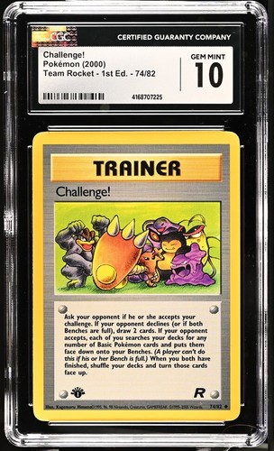 Challenge! 74/82 1st Edition Pokemon Team Rocket CGC Gem Mint 10 | eBay